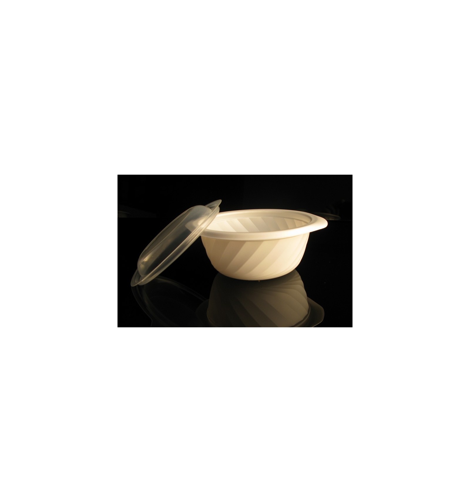 BOL PLASTIQUE JETABLE 40 CL BLANC