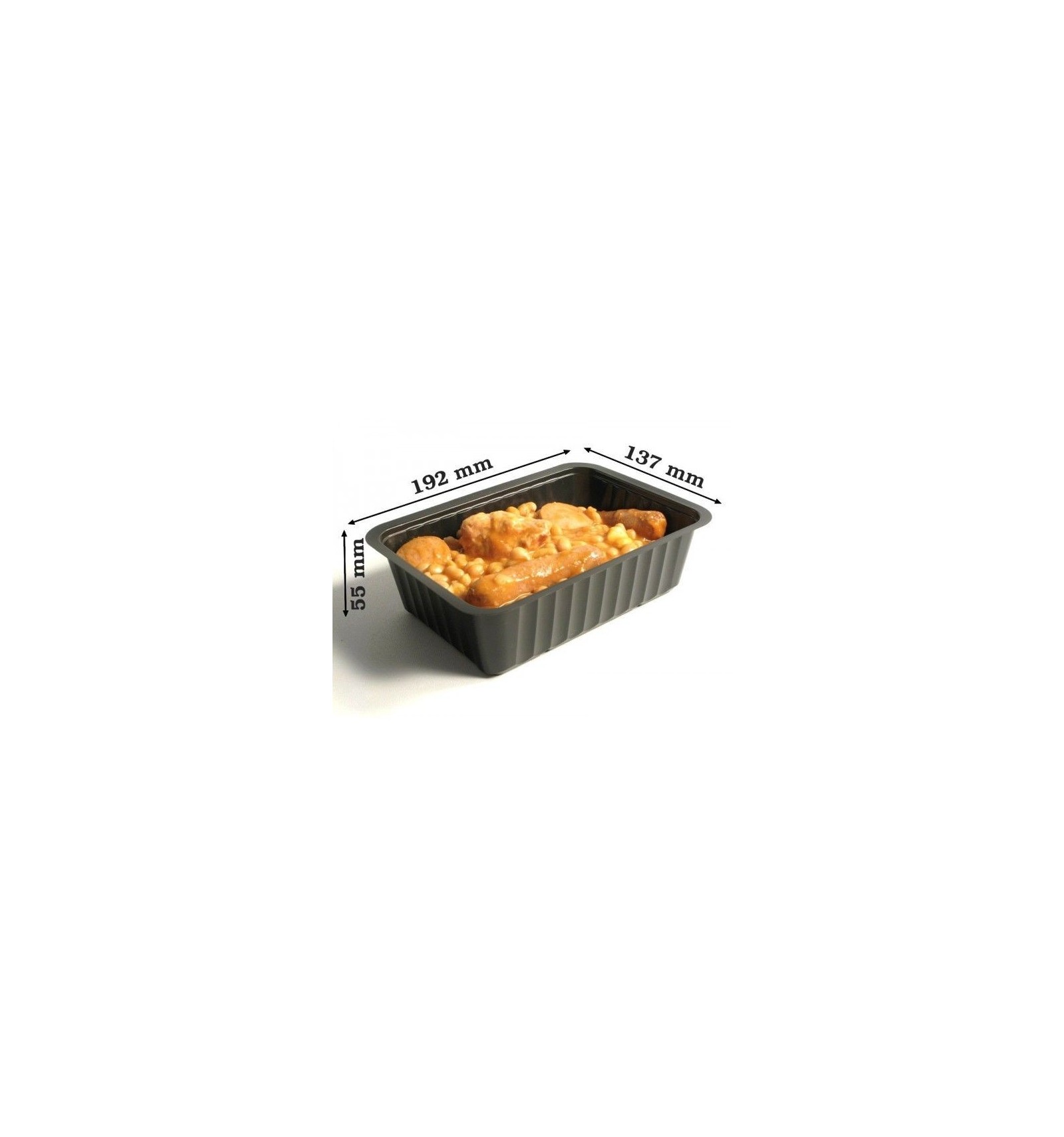 Barquette CLTP scellable noir 1000 grs CC ALPHACEL