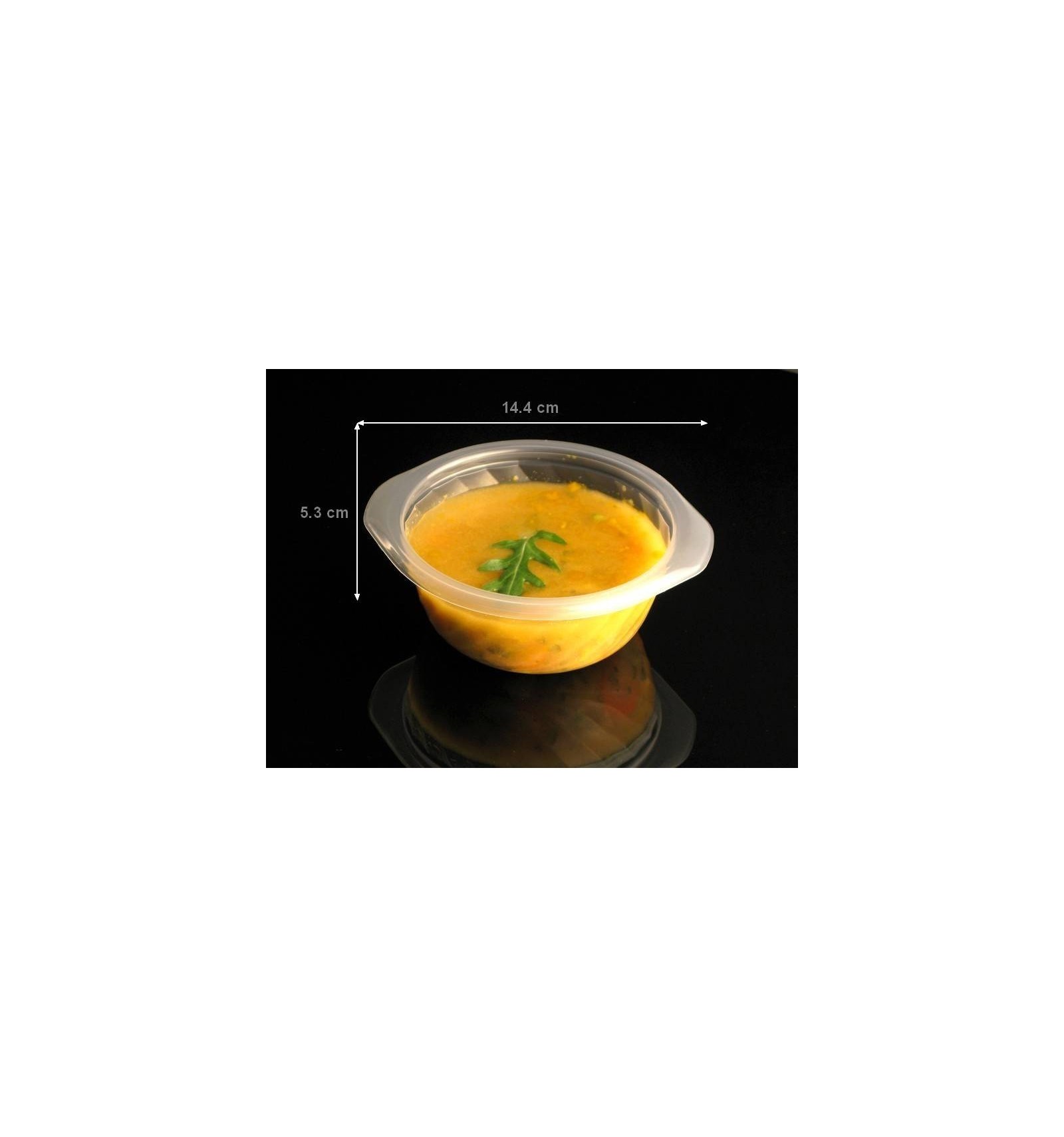BOL A SOUPE PLASTIQUE JETABLE 40 CL TRANSLUCIDE