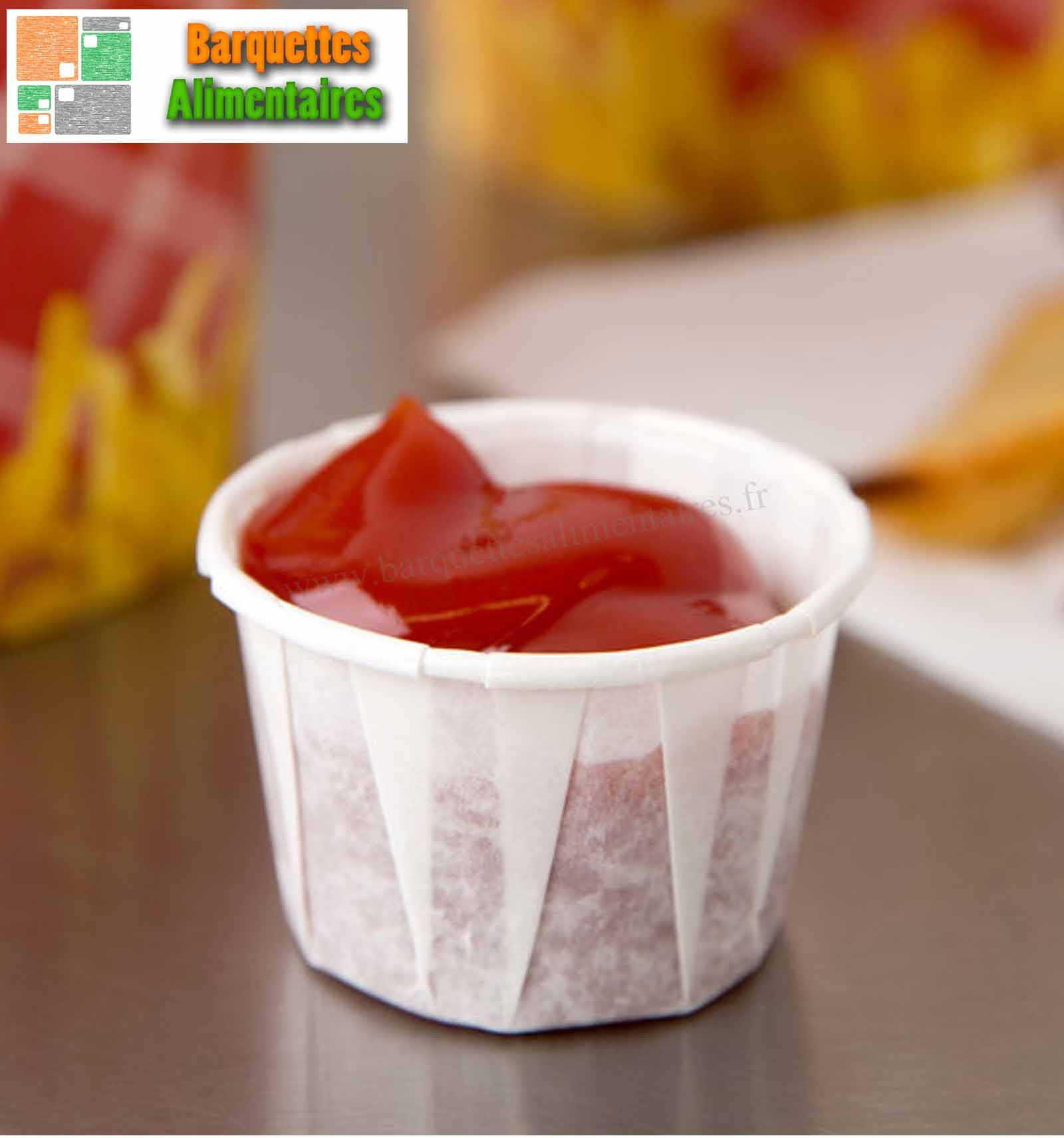 Pots à sauce biodégradable en papier en 30 ml | barquettesalimentaires