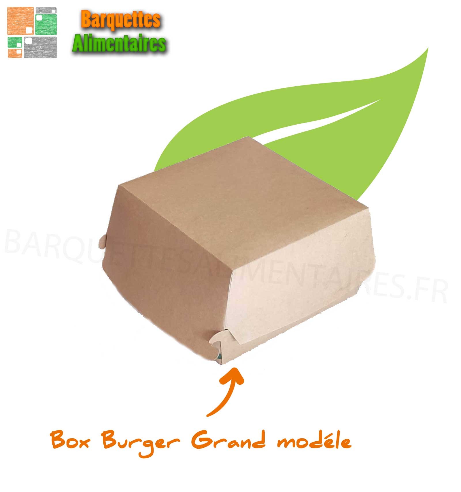 Boite pour burger en carton kraft de 17 x 18 cm, au meilleur prix