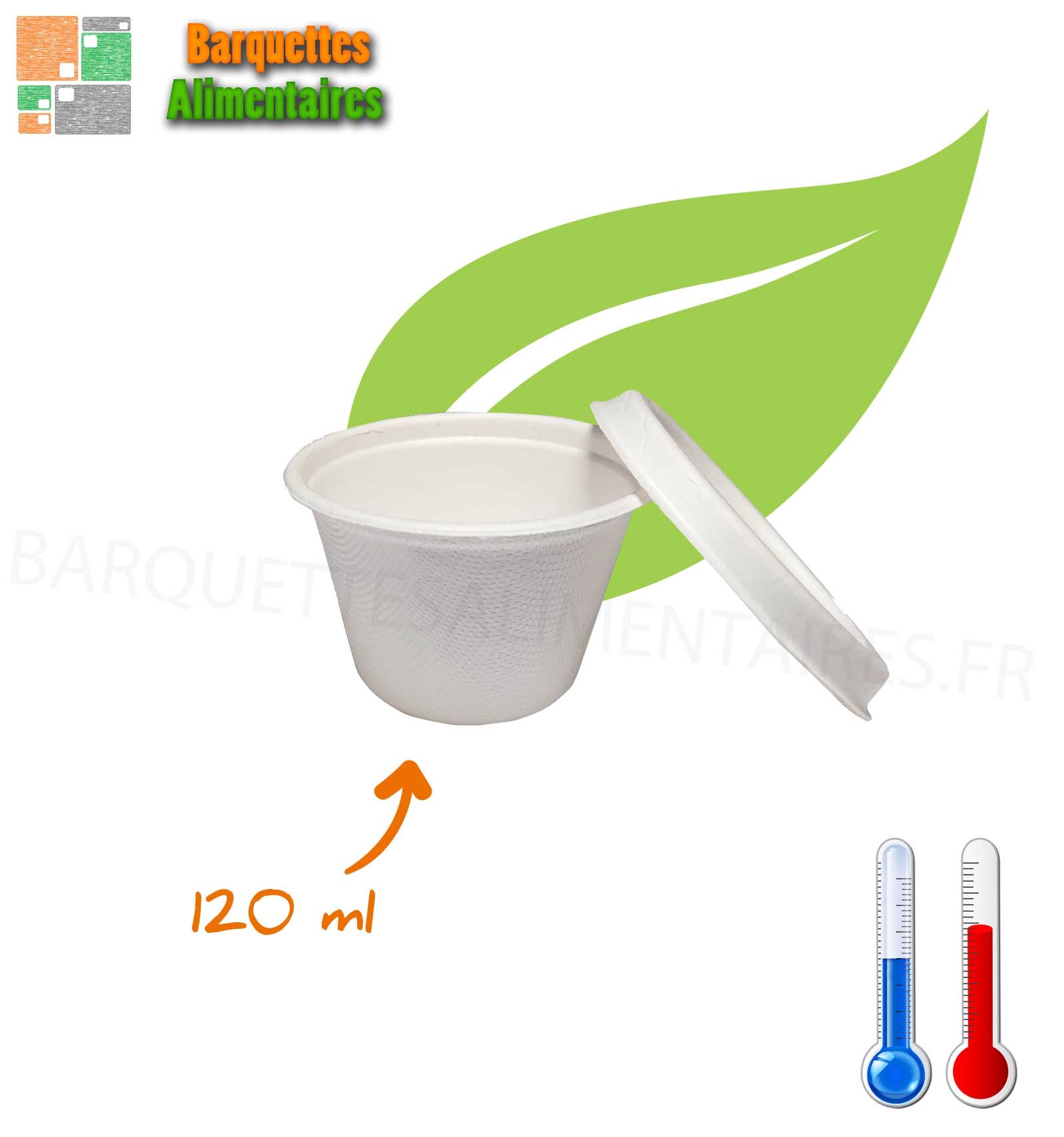 Pots à sauce 100% biodégradable de 12cl, au meilleur prix